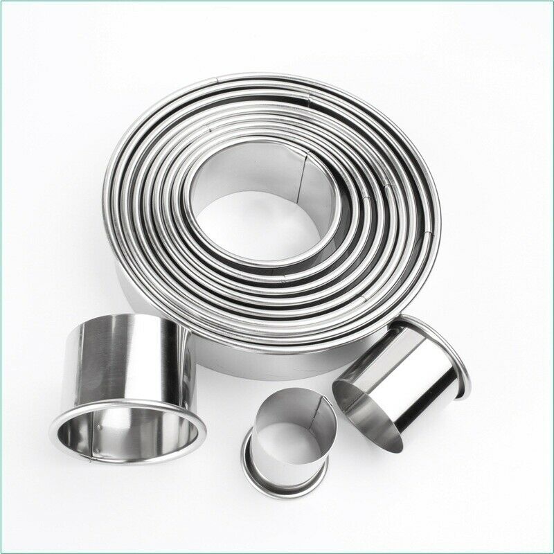 11pcs/set Stainless Steel Round Cookie Biscuit Cut... – Vicedeal