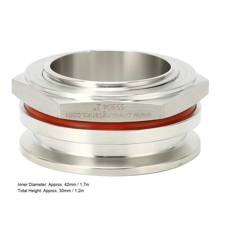 2in Weldless Homebrew Kettle Bulkhead Fitting Stai... – Grandado