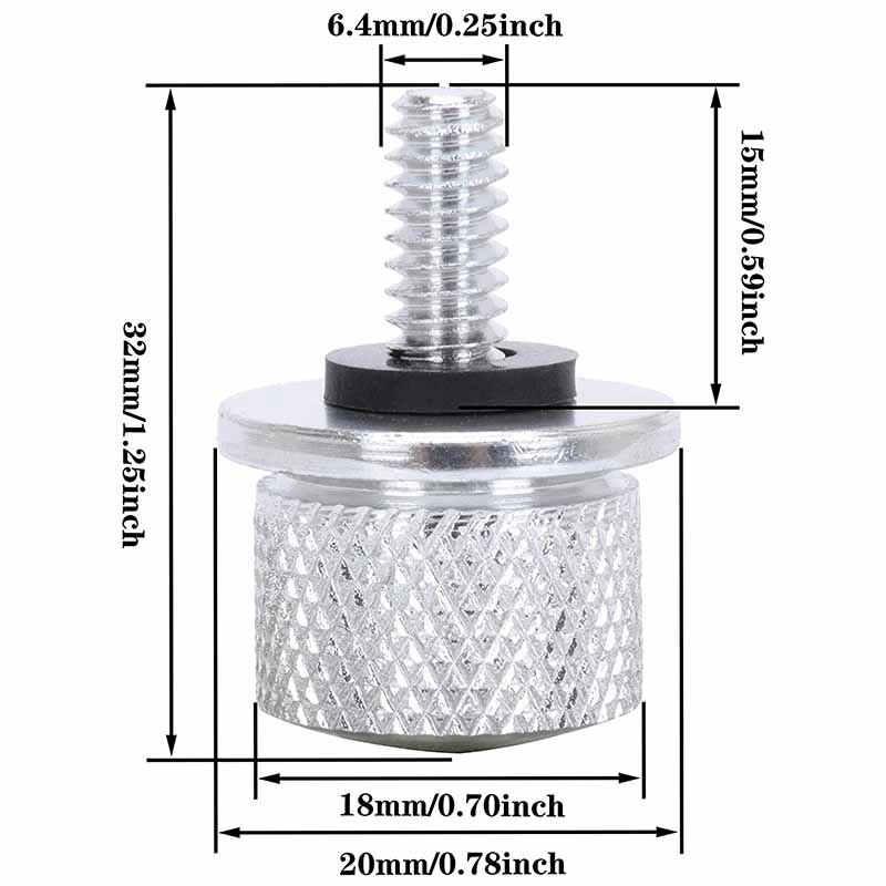 1/4 inch 20 Thread Seat Bolt Screw Billet Chrome M... – Vicedeal