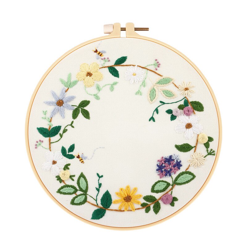 Rich Flowers Basket Embroidery Kit DIY Needlework ... – Vicedeal