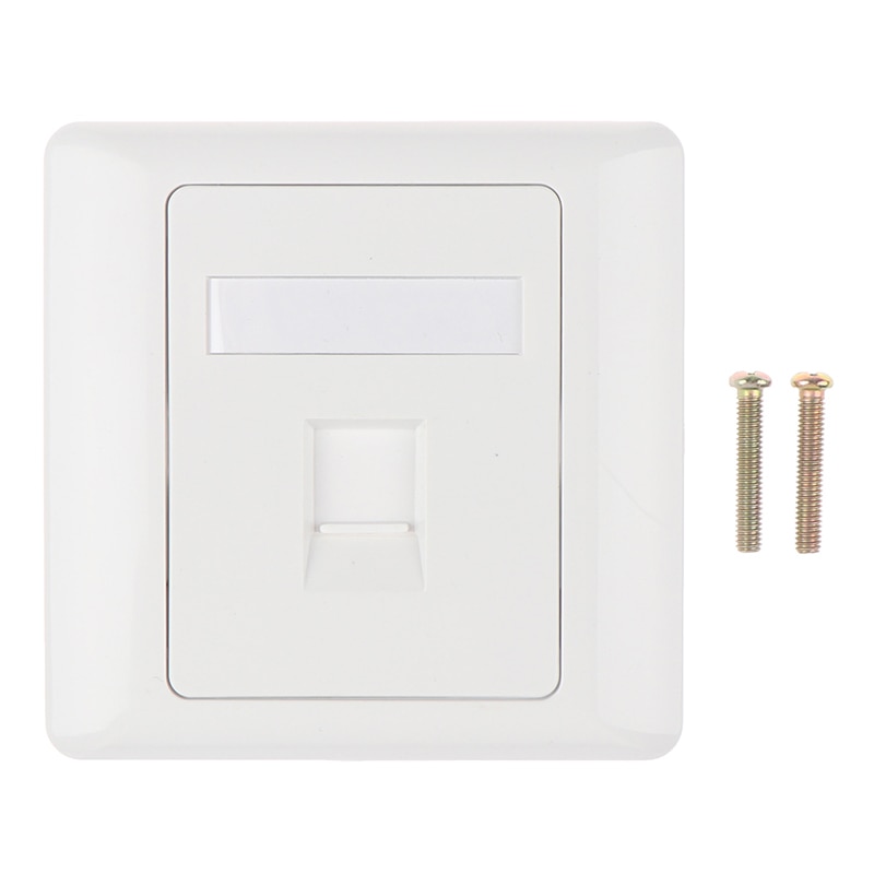 86 Type Single Port RJ45 Wall Flat Face Plate Ethe... – Vicedeal
