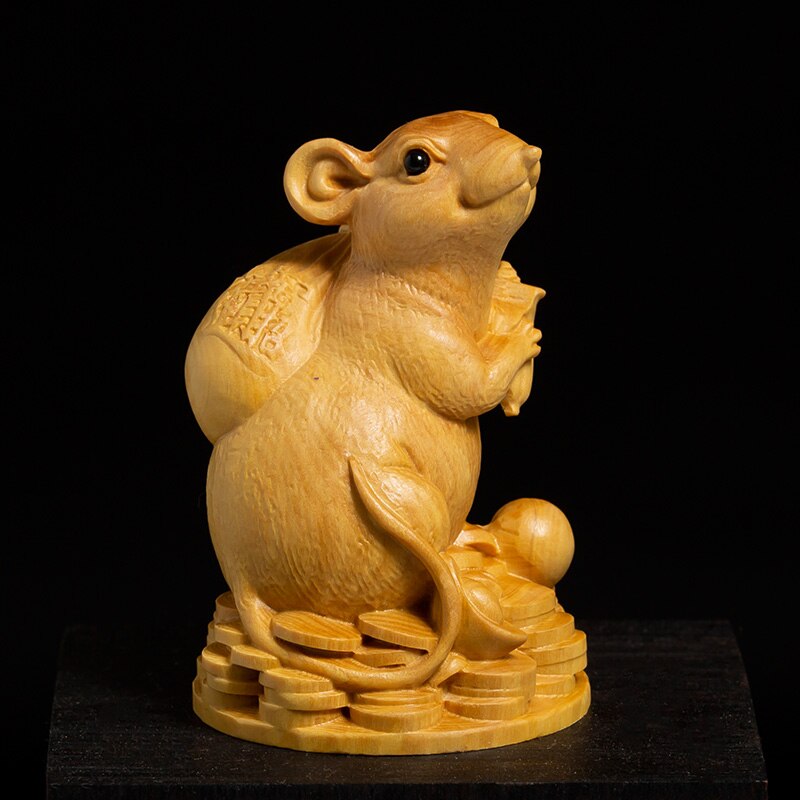 Buxus Standbeeld Rijke Rat Zodiac Geluk Feng Shui ... – Grandado