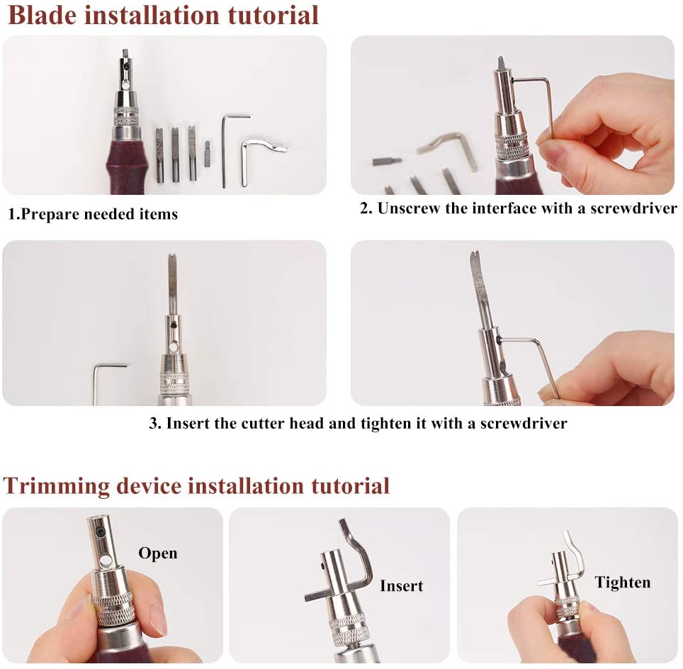 KAOBUY Red Leather Groover Tool , 7 in 1 Pro Adjus... – Grandado