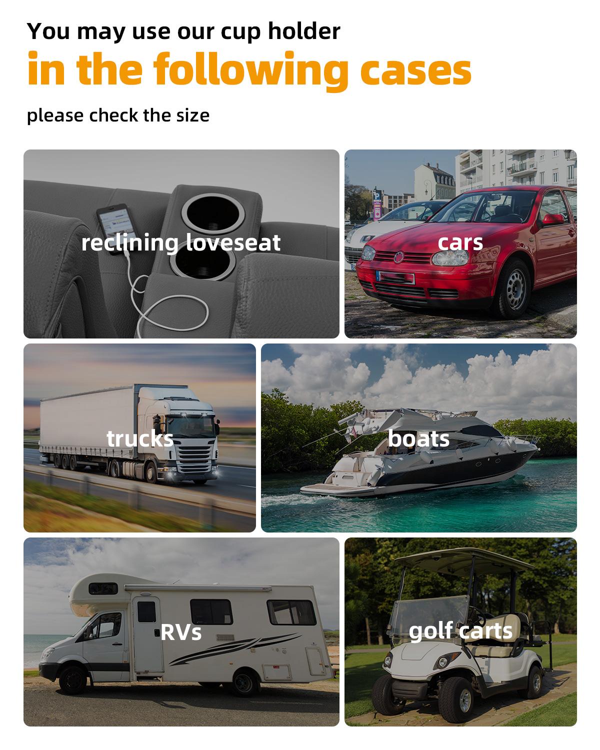 4 stk kopholder universal til bådbil marine plasti... – Grandado