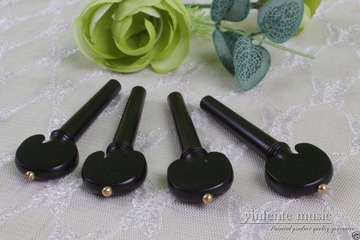 4set(16pcs) 4/4 Violin peg Natural Ebony wood Bras... – Vicedeal