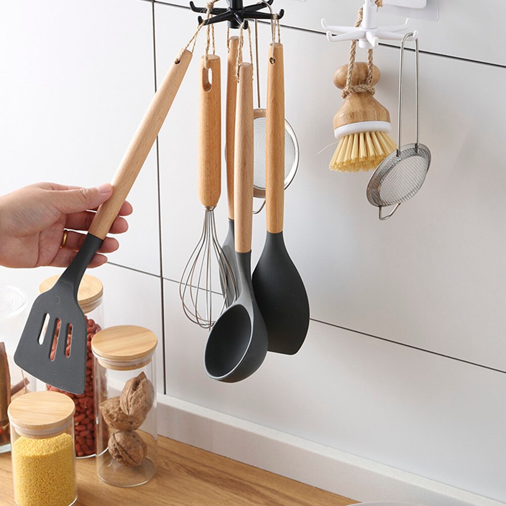 Kitchen Rotary Storage Hook Spatula Spoon Shovel R... – Grandado