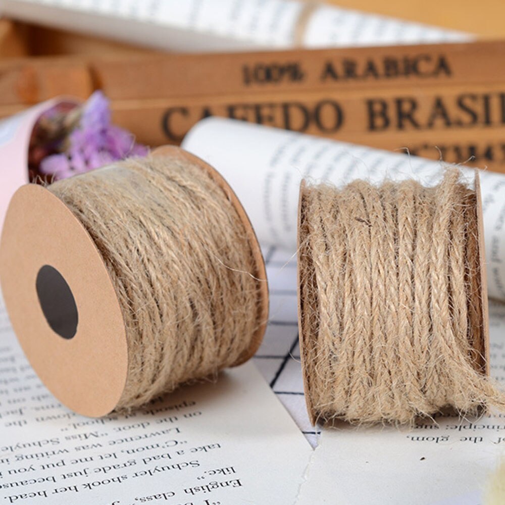 JOJO BOWS 3mm 10y Hemp Cord Ribbon Jute Burlap Web... – Grandado
