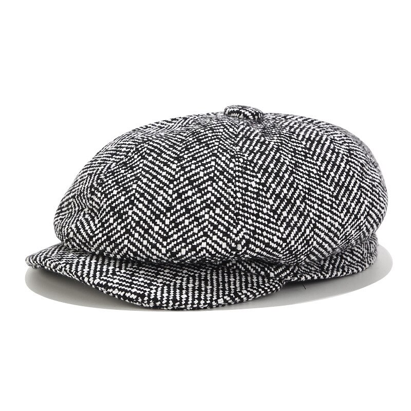 Herringbone Octagonal Cap European Style Gary Gats... – Grandado