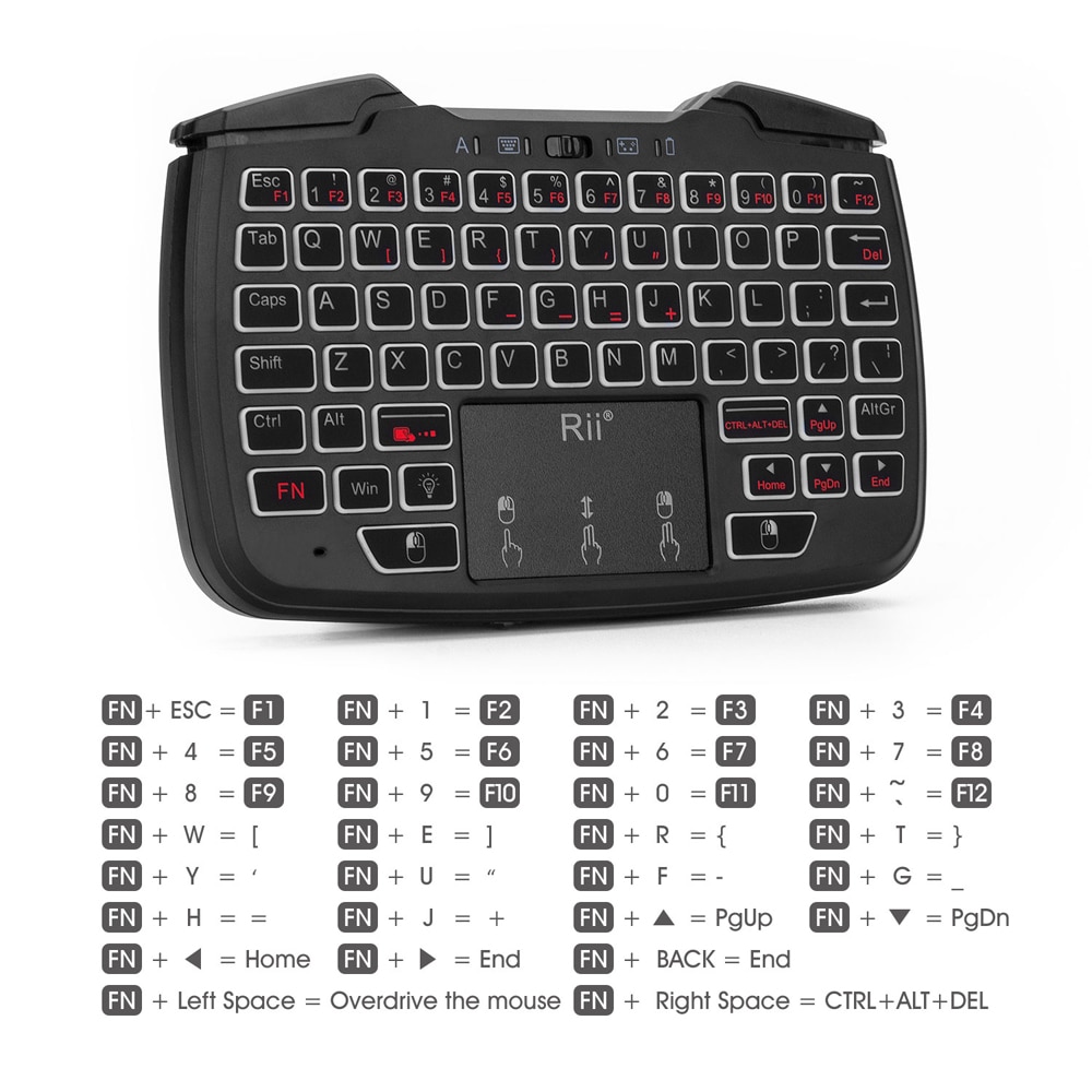 Rii RK707 Game Controller2.4GHz Wireless Keyboard ... – Grandado