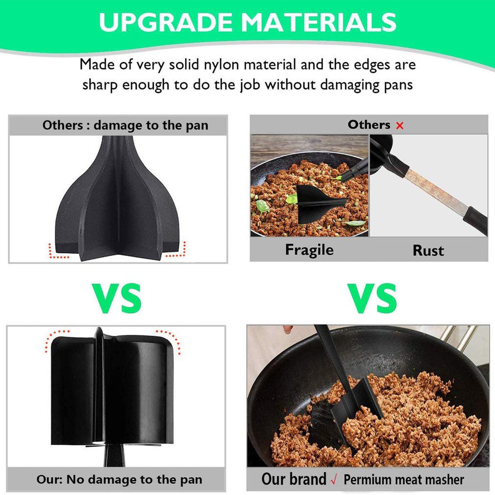 Multifunctional Heat Resistant Meat Masher Nylon H... – Vicedeal