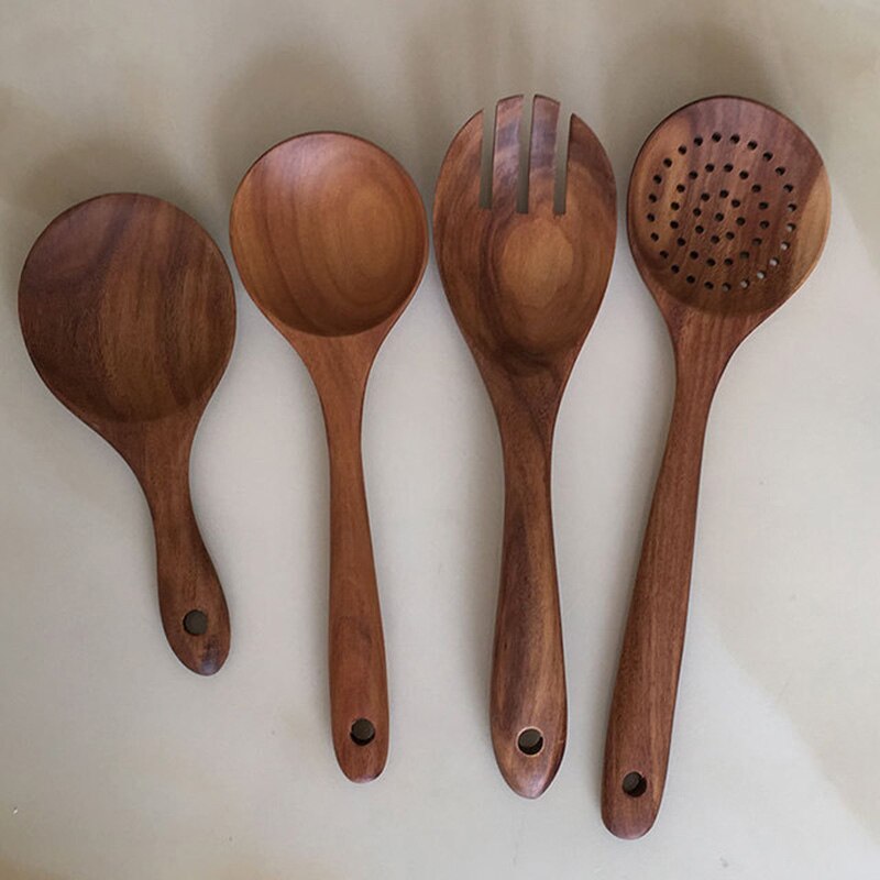 Handmade No Paint No Wax Natural Teak Wooden Soup ... – Grandado