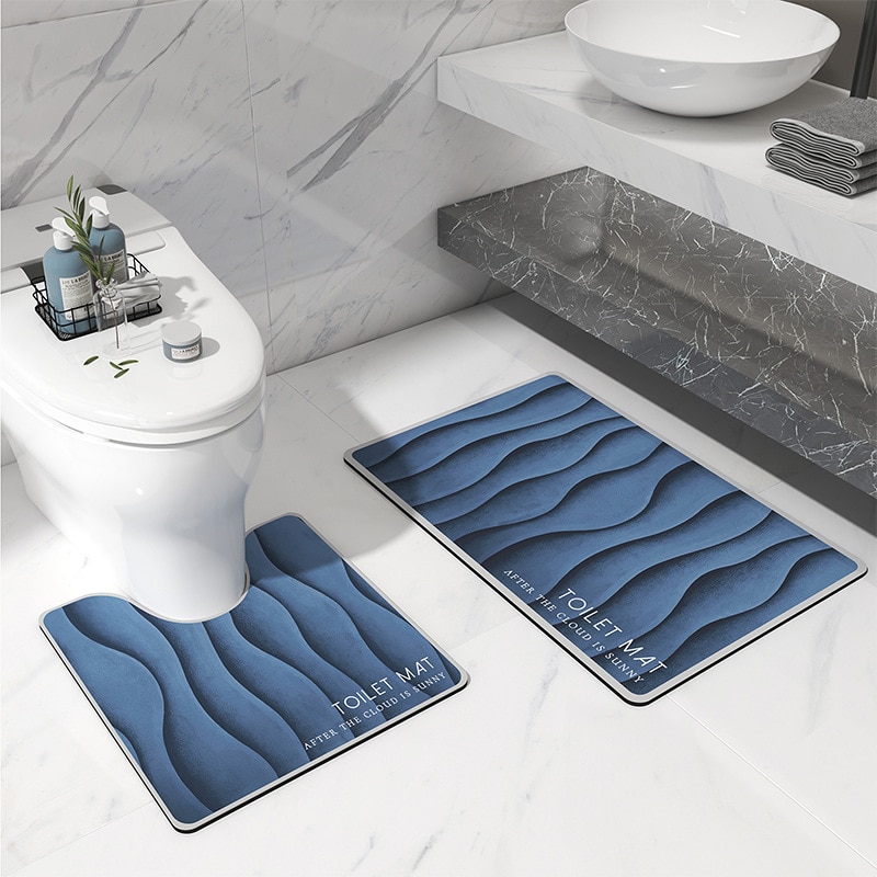 2Pcs Bathroom Toilet Mats Set Super Absorbent Non ... – Vicedeal