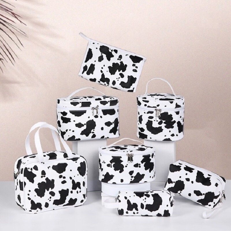 PU Cow Women Portable Cosmetic Bag Multifunction W... – Vicedeal