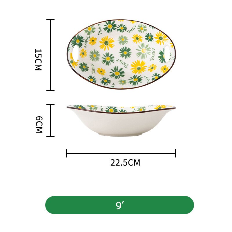 9 Inch Plates Sets Tableware Porcelain Strawberry ... – Vicedeal