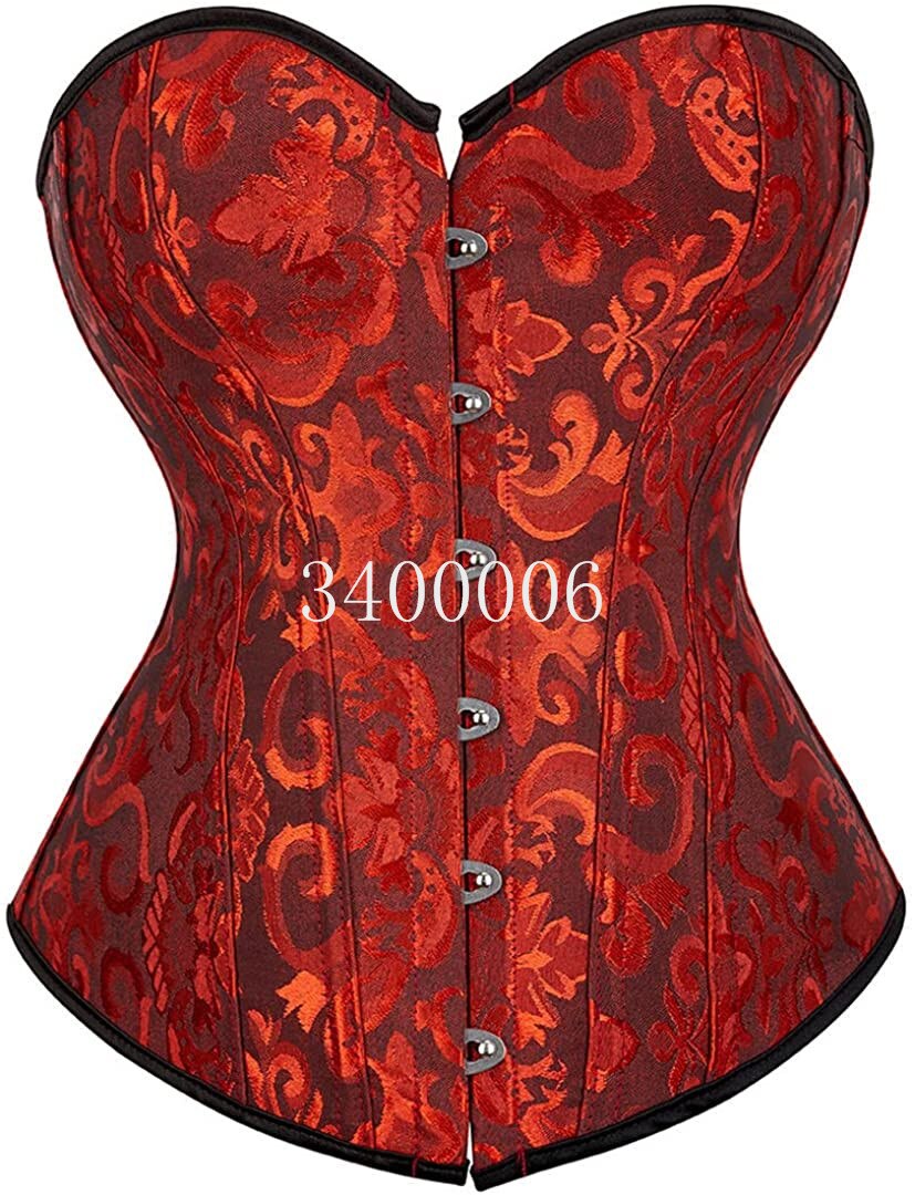 Black and Red Corset Bustier Top Sexy Plus Size Fl... – Vicedeal