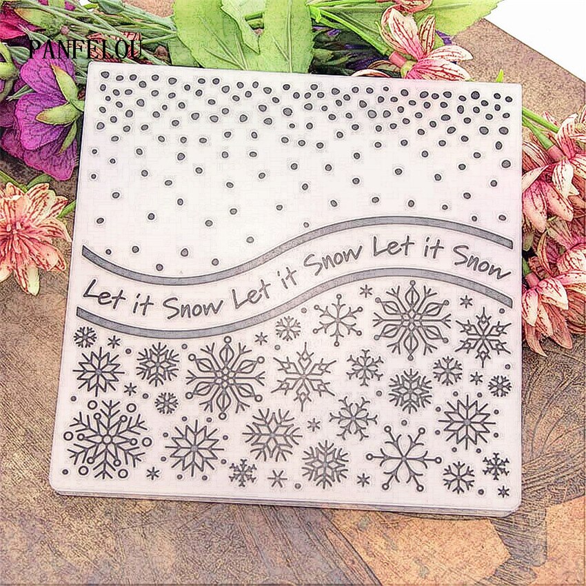 PANFELOU Easter Snow rain Embossing folders Plasti... – Grandado