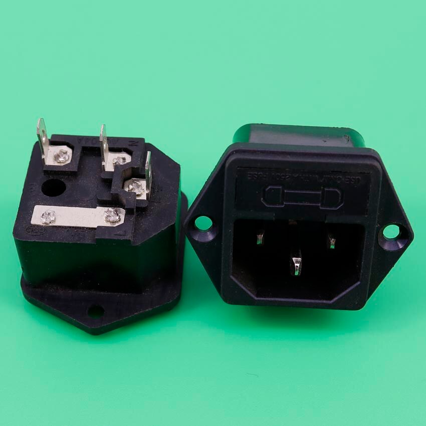 1 PC 3-PIN IEC 320 C14 Mannelijke Netsnoeringang S... – Grandado