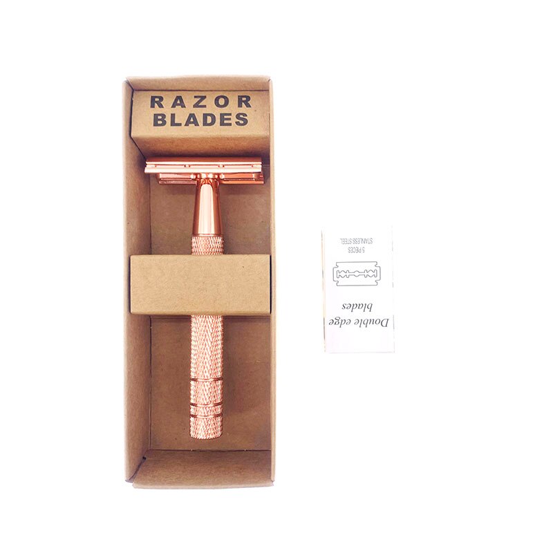 Rose Gold Razor Classic Double Edge Safety Razor F... – Grandado