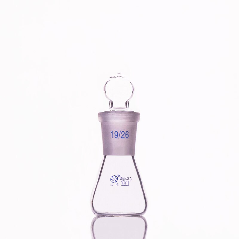 Conical flask with standard ground-in glass stoppe... – Grandado
