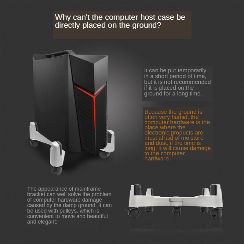 X-Type Verstelbare Computer Case Cpu Rolling Holde... – Grandado