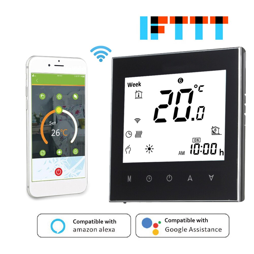Digital floor heating thermostat with WiFi voice f... – Grandado