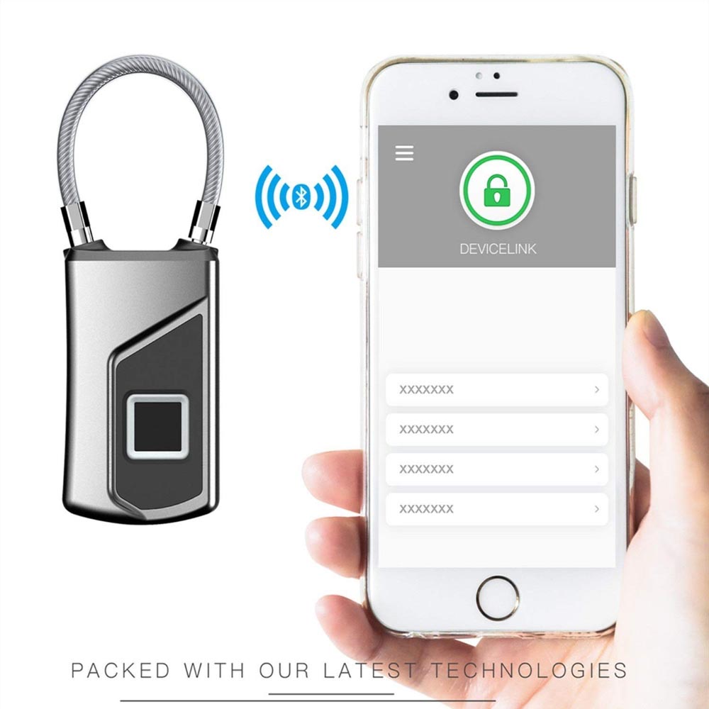Bluetooth Fingerprint Padlock Smart Gym Locker Bio... – Grandado