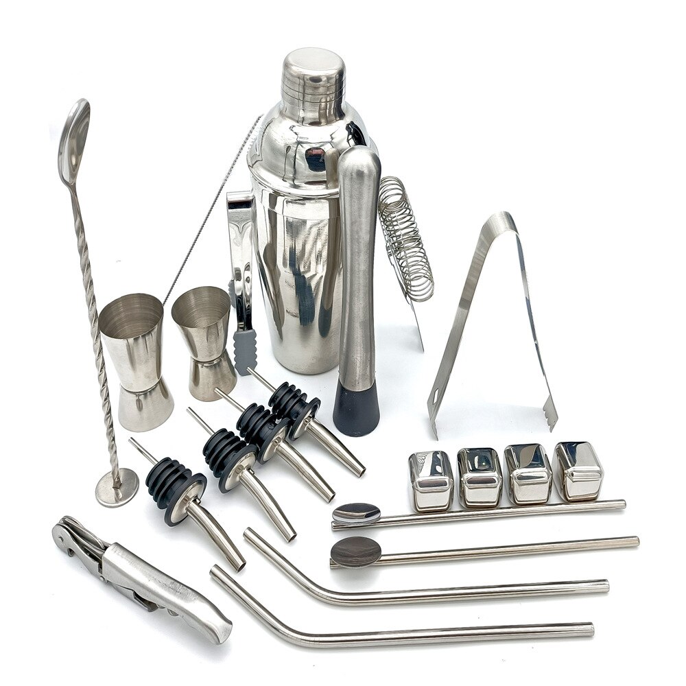 22PCS C22pcs Bar Cocktail Set Boston Shaker Drink ... – Grandado
