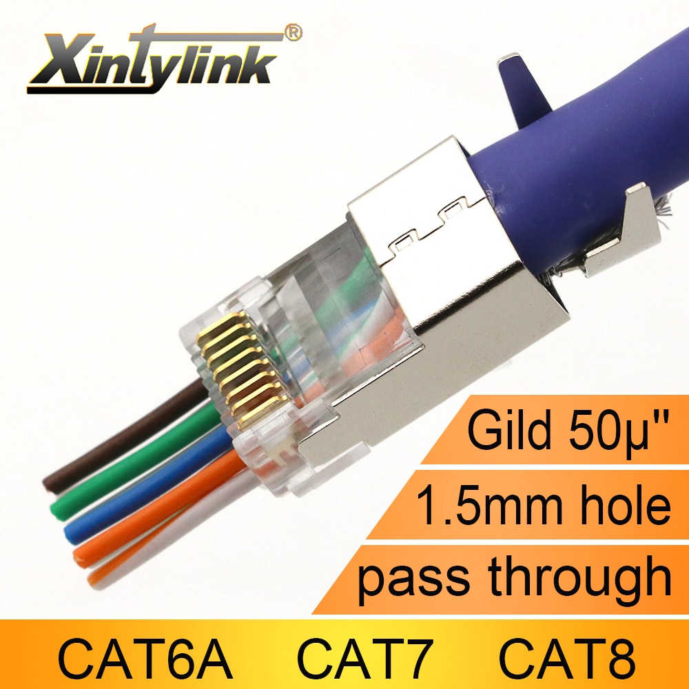 xintylink CAT8 CAT7 CAT6A rj45 connector 50U RJ 45... – Vicedeal
