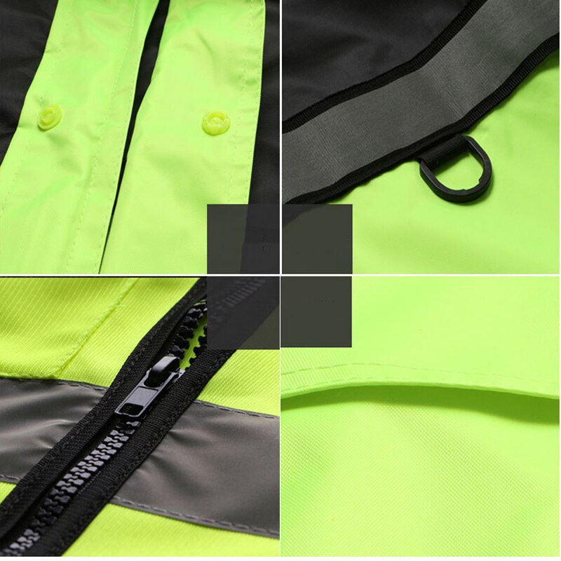 Hi Viz Vis Jacket Raincoat High Visibility Reflect... – Grandado