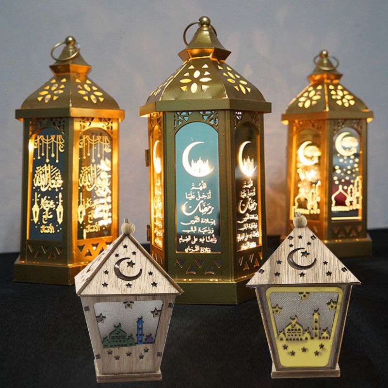 Ramadan Eid Mubarak Home Decorations Moon House LE... – Grandado