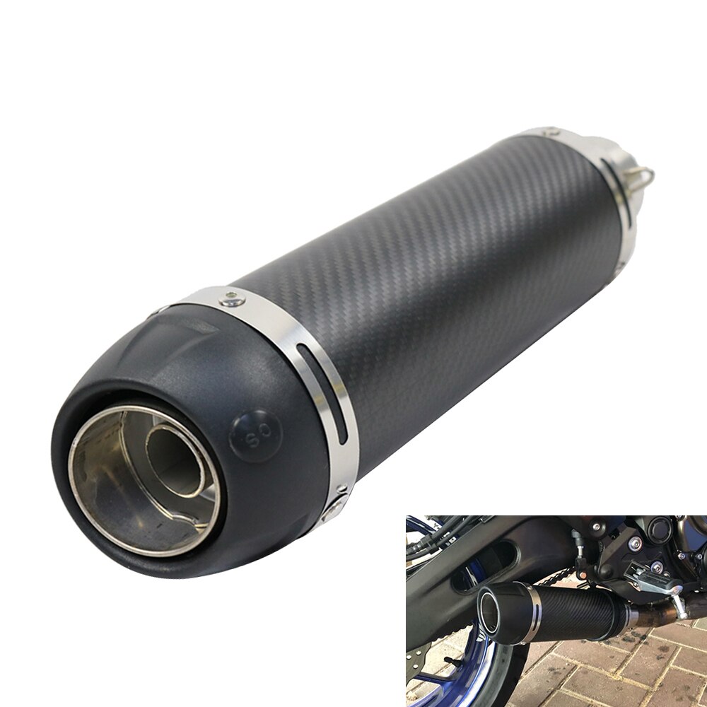 Motorcycle Exhaust Muffler Carbon Fiber Sliding Ex... – Grandado