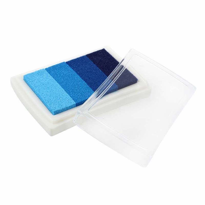 Blue Multi Gredient 4 Colors Ink Stamp Pad Inkpad ... – Grandado