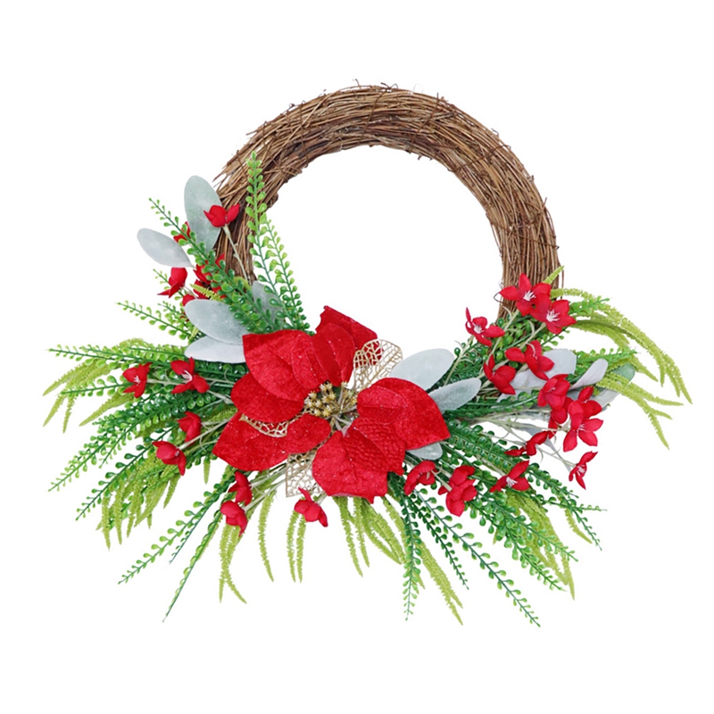 Kunstmatige Kerst Bloem Krans Voor Voordeur Muur R... – Vicedeal