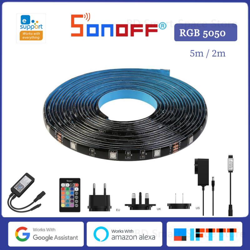 SONOFF RGB 5050 Smart LED Light Strip 2m/5m WiFi F... – Vicedeal
