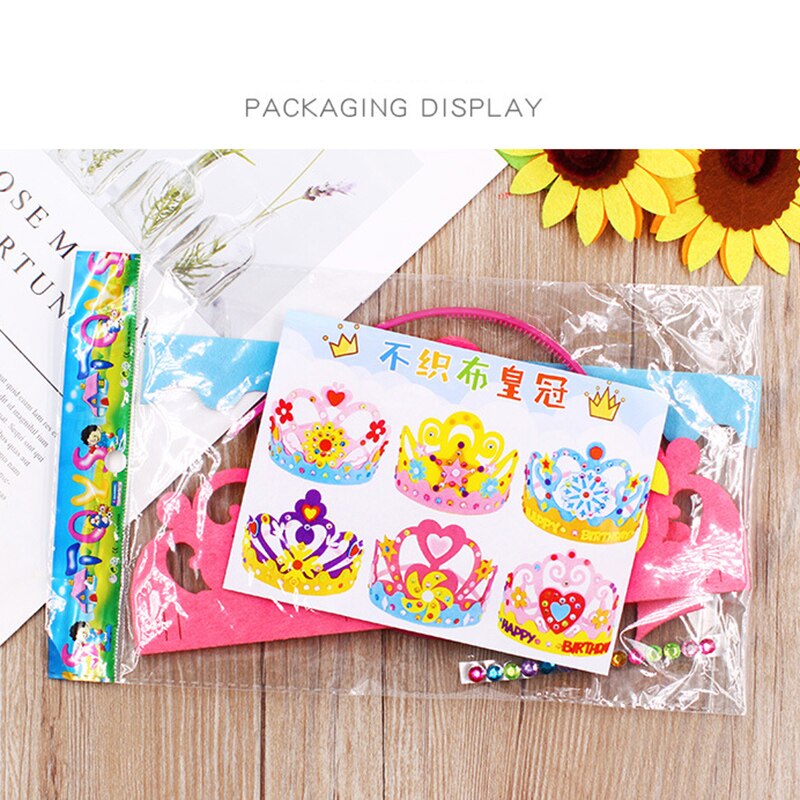 Crown DIY Crafts Toy Paper Sequins Stars Pattern K... – Grandado