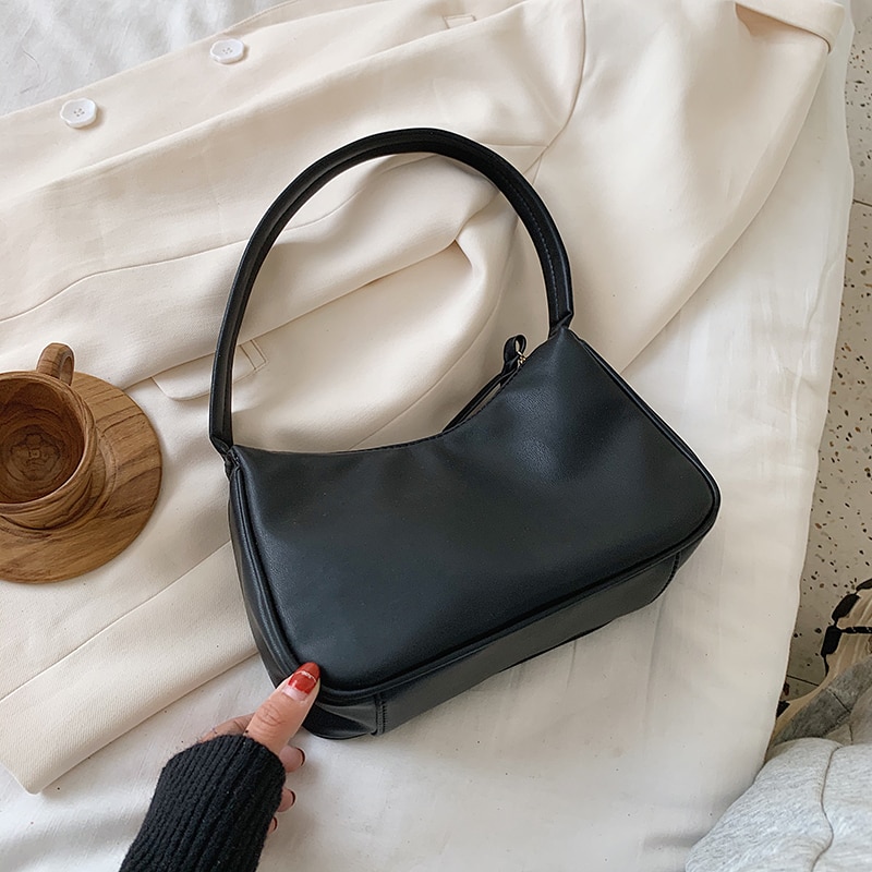 Small Solid Color PU Leather Shoulder Bags For Wom... – Grandado