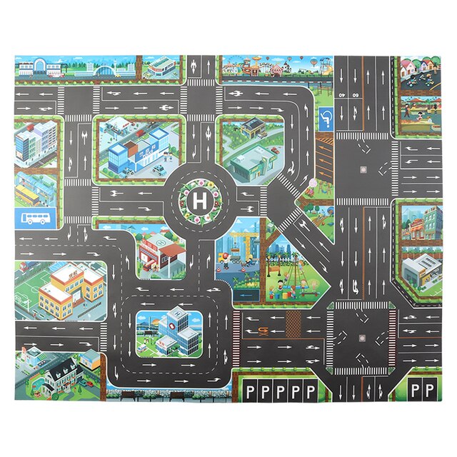 Child Construction Site Rug City Traffic Parking L... – Grandado