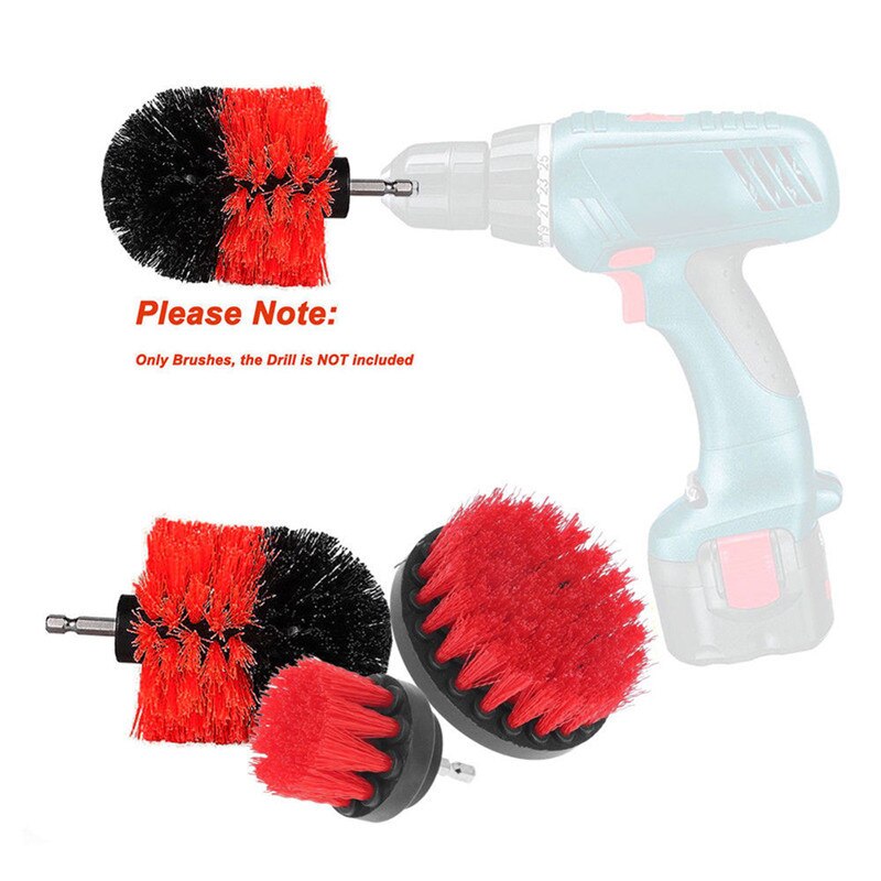 3 stks/set Car cleaning Elektrische scrubber borst... – Grandado