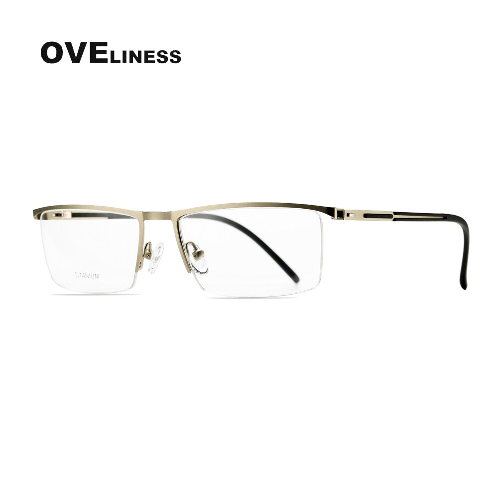Titanium Legering Bril Frame Voor Mannen Half Vier... – LovingPrices