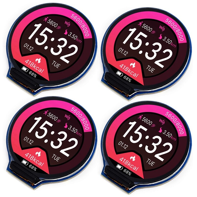 4 Stuks 1.28Inch Ronde Scherm Lcd Module GC9A01 Sp... – Vicedeal