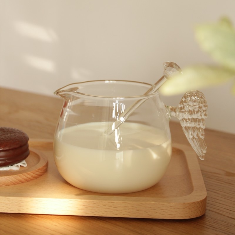 Pretty Angel Wing Glass Creamer Cup 430ml Milk Jug... – Vicedeal