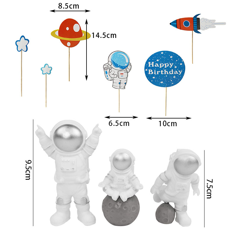 Outer Space Astronaut Cupcake Topper Universe Seri... – Grandado