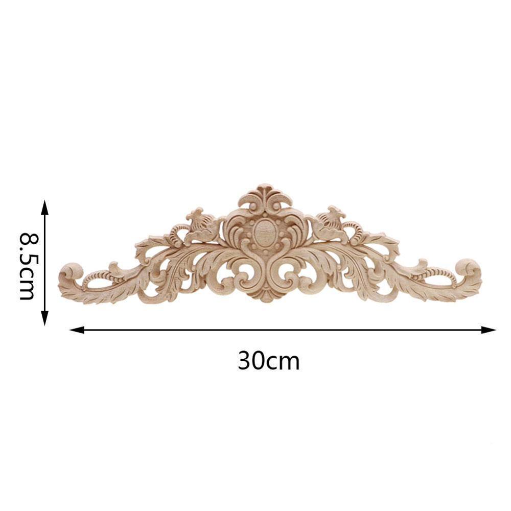 Rectangle Carving Natural Wood Appliques For Furni... – Grandado