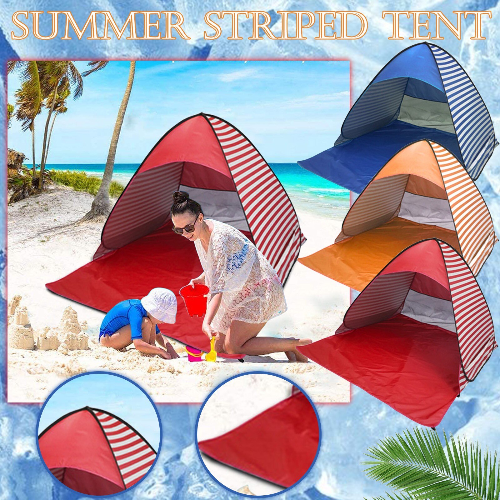 Portable Automatic Set-up Camping Beach Shade Tent... – Grandado
