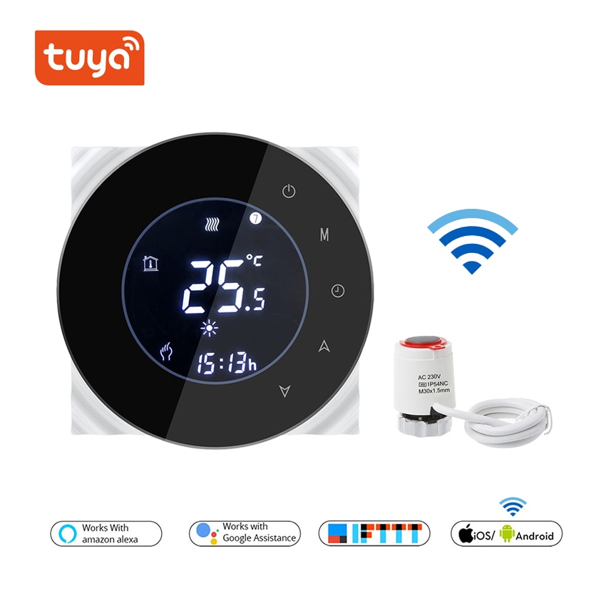 WiFi Smart Thermostat Round For 3A Water Floor Hea... – Grandado