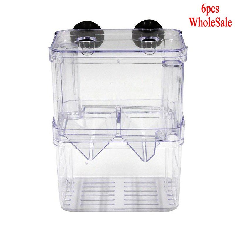 6PCS 10*7*13cm Double-Deck Clear Fish Breeding Iso... – Grandado