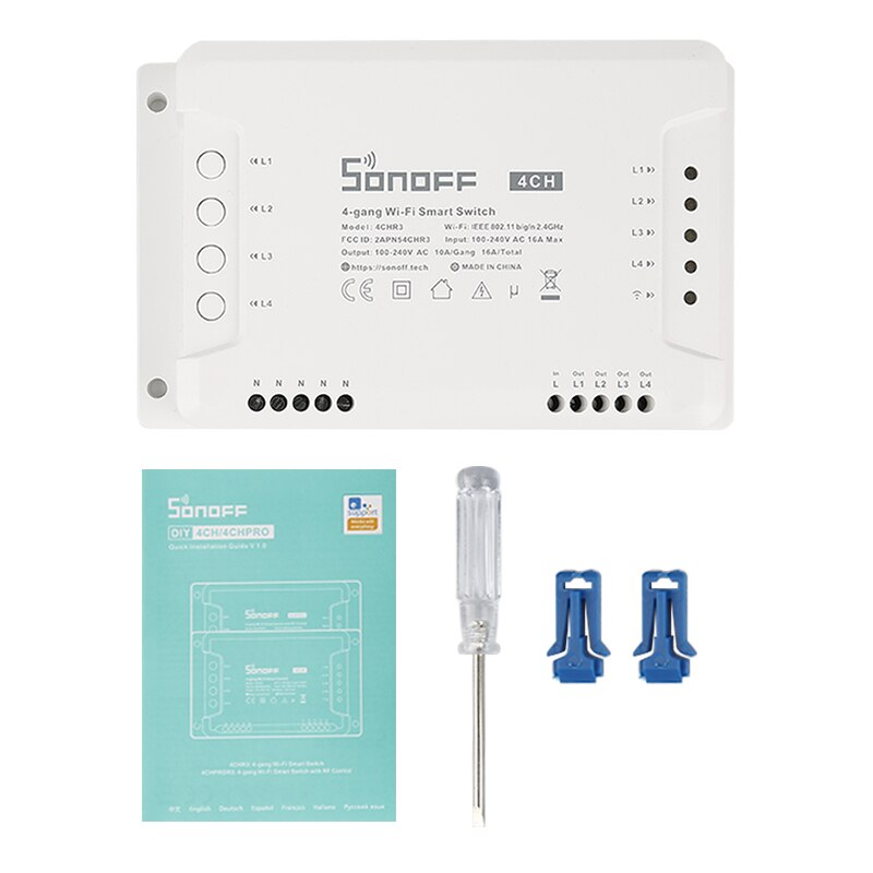 Sonoff 4CH R3/4CH PROR3 WiFi Smart Switch 4 Gang W... – Grandado
