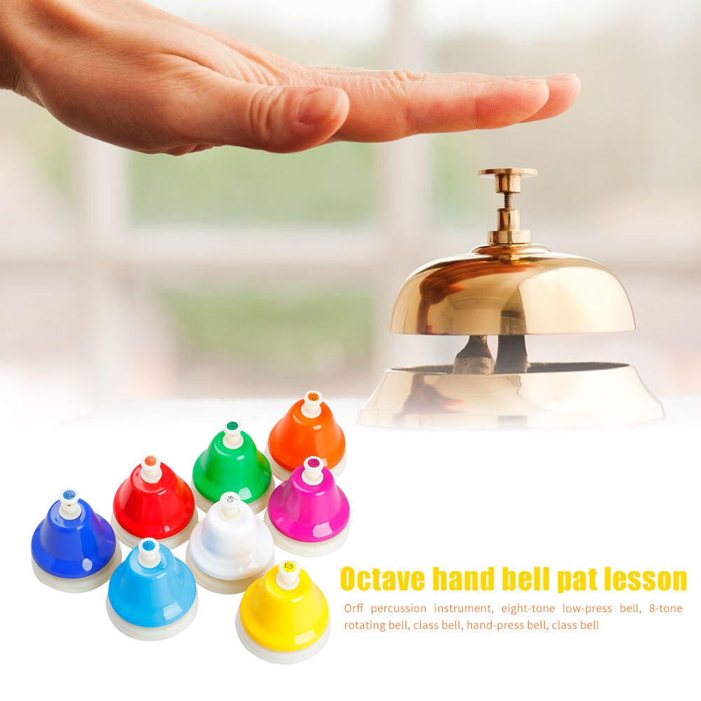 Colorful 8 Notes Hand Bell Musical Instrument Set ... – Grandado