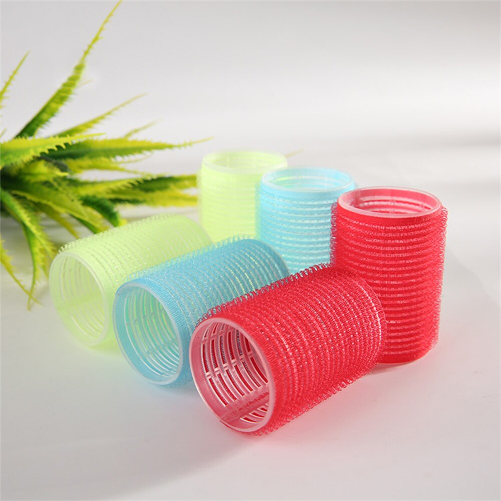 6 Pcs Random Color! Large Self Grip Hair Rollers P... – Vicedeal