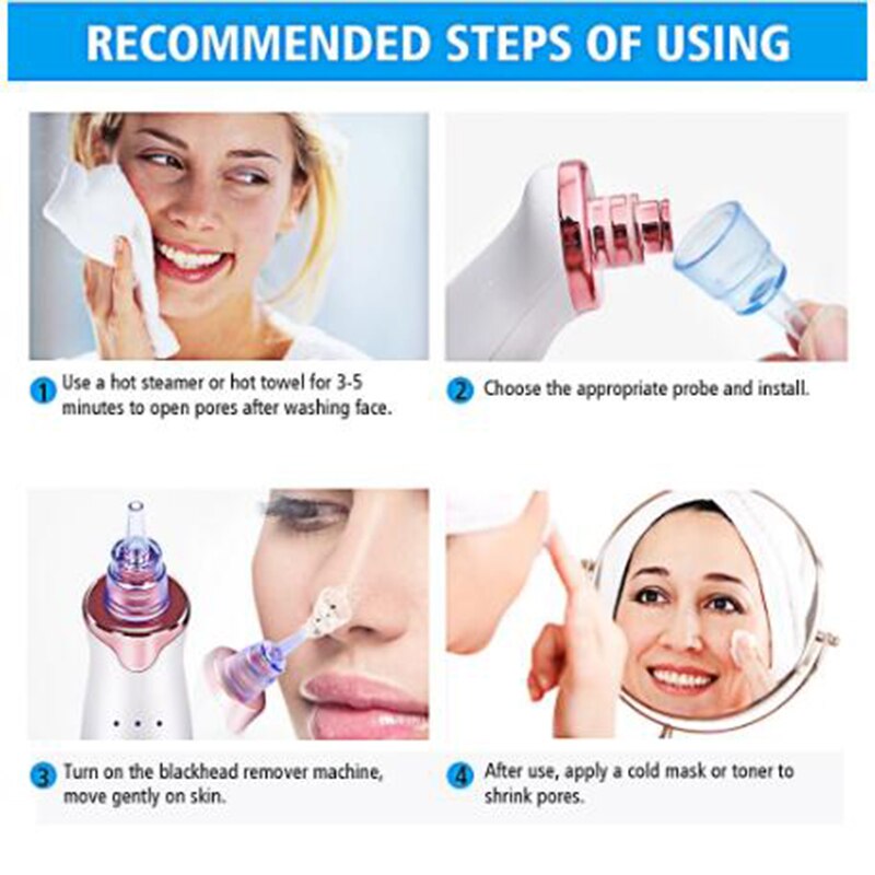 Face Deep Cleaner Blackhead Remover Vacuum Extract... – Grandado